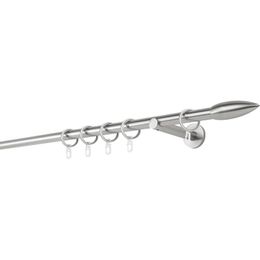 mydeco Gardinenstange &raquo;20mm Cardo Wandtr&auml;ger 12 cm&laquo; 1 l&auml;ufig-l&auml;ufig Fixma&szlig; silber B/L: 140cm, 1 l&auml;ufig