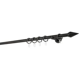mydeco Gardinenstange &raquo;20mm Point Wandtr&auml;ger 6,5 cm&laquo; 1 l&auml;ufig-l&auml;ufig Fixma&szlig; schwarz B/L: 130cm, 1 l&auml;ufig