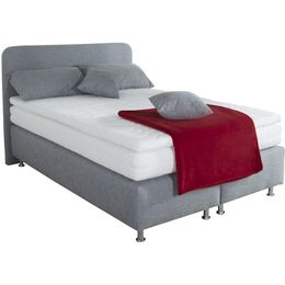 Westfalia Schlafkomfort Boxspringbett inkl. Kaltschaum-Topper grau Bezug Kaltschaum-Topper: mit Klimafaser versteppt, 100% Polyester;Bezug untere Box und Kopfteil: wahlweise 