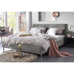 Westfalia Schlafkomfort Polsterbett &raquo;Elba&laquo; wahlweise mit LED-Beleuchtung grau Bezug Bett: Microfaser (100% Polyester) oder Strukturstoff (77% Polyester, 23% Viskose);Bonnell-