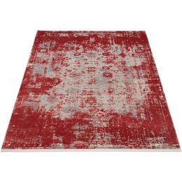 WK Wohnen Teppich &raquo;GLAMOUR&laquo; rechteckig 8 mm H&ouml;he hochwertiger Viskoseanteil, samtweiche Oberfl&auml;che mit 3 D Effekt rot Polyacryl, Viskose B : 160cm 1 