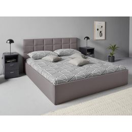 Westfalia Schlafkomfort Polsterbett inkl. Bettkasten bei Ausf&uuml;hrung mit Matratze, in 2 H&ouml;hen grau Liegefl&auml;che L&auml;nge B: 200cm x 180cm, Kunstleder Standardh&ouml;he, H&ouml;he 