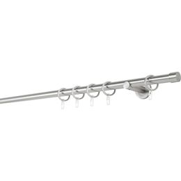 mydeco Gardinenstange &raquo;20mm Cap Wandtr&auml;ger 6,5 cm&laquo; 1 l&auml;ufig-l&auml;ufig Fixma&szlig; silber B/L: 100cm, 1 l&auml;ufig