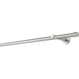 mydeco Gardinenstange &raquo;Kappe function &Oslash; 20mm&laquo; 1 l&auml;ufig-l&auml;ufig Fixma&szlig; silber B/L: 140cm, 1 l&auml;ufig