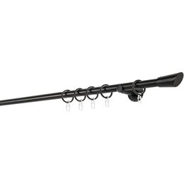 mydeco Gardinenstange &raquo;20mm Rag Wandtr&auml;ger 6,5 cm&laquo; 1 l&auml;ufig-l&auml;ufig Fixma&szlig; schwarz B/L: 270cm, 1 l&auml;ufig