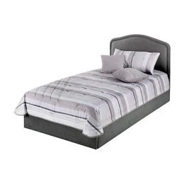 Westfalia Schlafkomfort Polsterbett mit Bettkasten grau Bezug Bett: Microfaser (100% Polyester);Bonnell-Federkernmatratze: Baumwoll-Mischgewebe (51% Polypropylen, 39% 