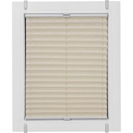 SUNLINES Plissee &raquo;One Size Style Crush&laquo; blickdicht ohne Bohren verspannt Zubeh&ouml;rfarbe grau, zum Klemmen beige Obermaterial: 85% Polyester, 15% 