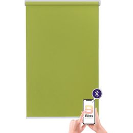 SUNLINES Elektrisches Rollo &raquo;San Francisco&laquo; verdunkelnd Verdunkelung mit Bohren freih&auml;ngend appgesteuert via Bluetooth, mit Motor und Akku, wei&szlig;er 