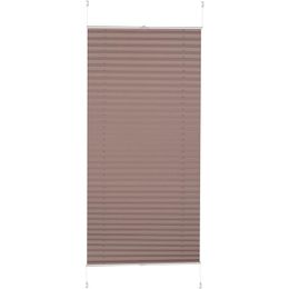 K-home Plissee &raquo;Klemmfix Pisa&laquo; verdunkelnd energiesparend ohne Bohren verspannt braun Obermaterial: 100% Polyester 130cm, zweiseitig verschiebbar, 