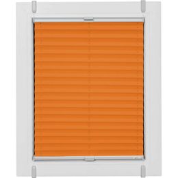 SUNLINES Plissee &raquo;One Size Style Crepe&laquo; blickdicht ohne Bohren verspannt Zubeh&ouml;rfarbe grau, zum Klemmen orange Obermaterial: 85% Polyester, 15% 