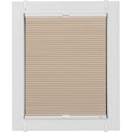 SUNLINES Wabenplissee &raquo;One Size Style Honeycomb VD&laquo; verdunkelnd ohne Bohren verspannt Zubeh&ouml;rfarbe wei&szlig;, zum Klemmen beige Obermaterial: 85% Polyester