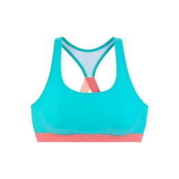 active by Lascana Lascana Active Damen LASCANA ACTIVE Bustier-Bikini-Top &raquo;Janni&laquo; mit kontrastfarbenen Details blau 34, Cup A/B