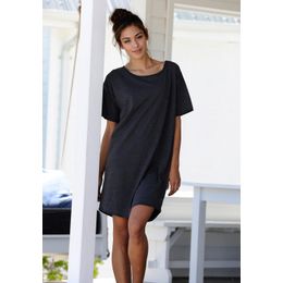 Arizona Damen Sleepshirt, Grau, Gr. 36/38, Nachthemden, Material: Baumwolle