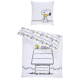 Herding Jugendbettw&auml;sche Snoopy, Gelb, Schwarz, Wei&szlig;, Textil, 135x200 cm, Oeko-Tex&reg; Standard 100, pflegeleicht, Schlaftextilien, Bettw&auml;sche, Kinderbettw&auml;sche
