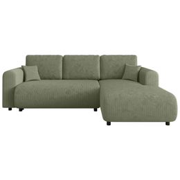 Xora Ecksofa, Salbeigr&uuml;n, Kunststoff, 3-Sitzer, F&uuml;llung: Schaumstoffflocken, seitenverkehrt montierbar, L-Form, 260x200 cm, Stoffauswahl, Liegefunktion, Schlafen auf Sitzh&ouml;he, haustierfreundlicher Bezug, Wohnzimmer, Sofas & Couches, Wohnlandschaften, Ecksofas mit Schlaffunktion