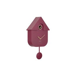 Karlsson Wanduhr Modern Cuckoo, Mauve, Kunststoff, 21.5 cm, Schlagwerk, Dekoration, Uhren, Wanduhren