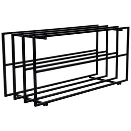 Xora Schuhregal, Schwarz, Metall, 92.5x43x31 cm, stehend, Garderobe, Schuhaufbewahrung, Schuhregale