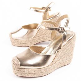 Montevita Balenci Wedge Espadrille Gold