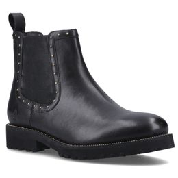 Hush Puppies Gwyneth Damen Chelsea Stiefel aus schwarzem Leder