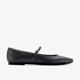 Clarks Emelina Gem Schwarze Glatte Schuhe