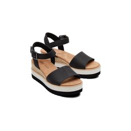 Toms Shoes TOMS Diana Leder Women's Schwarze Keile