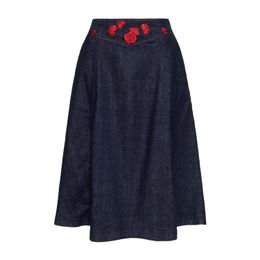 Queen Kerosin Damen Western Swingrock Roses Denim