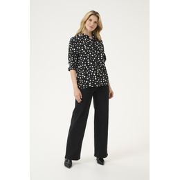 Kaffe Kurzarm-Bluse Regular fit Black/White Abstract Print black white