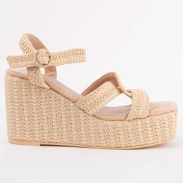 Montevita Sandale Mit Keilabsatz Salia11 Beige