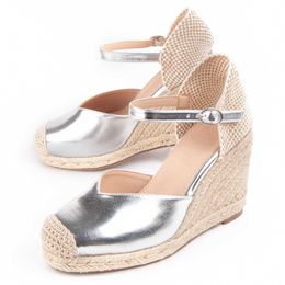 Montevita Wedge Espadrille Balenci4 Silber