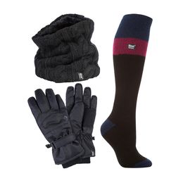 Heat Holders Damen Ski Set Halsw&auml;rmer Handschuhe & Thermo Ski Socken Winterbekleidung