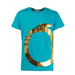Trussardi HERR T-SHIRT MIT KURZEN &Auml;RMELN UND EINFARBIGEM CREW-NECK MIT DRUCK