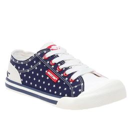 Rocket Dog - Damen Sneaker "Jazzin Spangle" (Rot/Wei&szlig;/Marineblau)