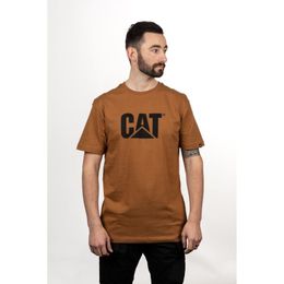 Caterpillar Markenlogo Baumwoll-Herren T-Shirt Bronze