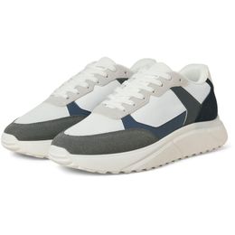 Jack & Jones Jack & Jones Aspire Runner Polyurethan Herren Wei&szlig; Castlerock/Navy Blazer Sneakers
