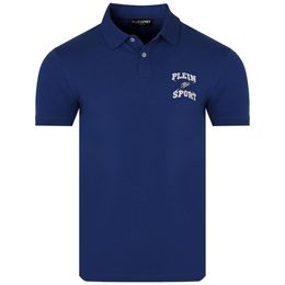 Marineblaues Poloshirt Mit Kleinem Logo Von Plein Sport