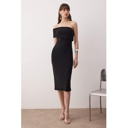 &Auml;rmelloses, gerades, elegantes, figurbetontes Midi-Kleid f&uuml;r Damen/Abendkleid