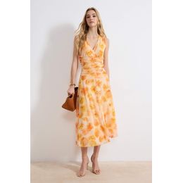 Damen Maxikleid mit Blumenmuster, &auml;rmellos, figurbetont, f&uuml;r Tag und Nacht