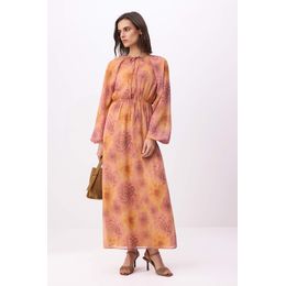 Maxikleid mit Blumenmuster, A-Linien-Schnitt und Hijab-Stil f&uuml;r Damen