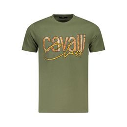 Cavalli Class Verde Baumwoll Herren T-Shirt