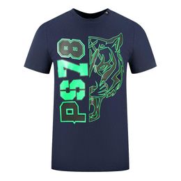 Plein Sport PS78 Design Logo Marineblau T-Shirt