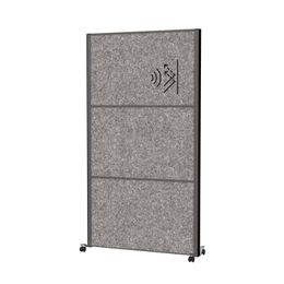 Maul Stellwandsystem Maulconnecto 3x Akustik dunkelgrau Mobil