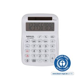 Maul Tischrechner ECO MJ 555 Solar 1-zeilig, 10 Ziffern wei&szlig;