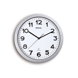 Maul Wanduhr Maulstep &Oslash; 35 x 5 cm funkgesteuert Kunststoff 1 x AA (1.5 V) silber
