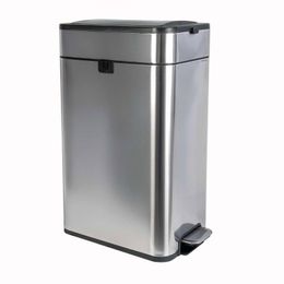 Maul Tret-Abfalleimer Maulwing 40 l Edelstahl 45.6 x 27.7 x 66.7 cm silber
