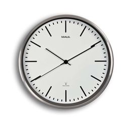 Maul Wanduhr Maulfly &Oslash; 30.5 x 5 cm funkgesteuert Aluminium 1 x AA (1.5 V) wei&szlig;