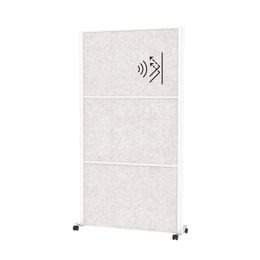 Maul Stellwandsystem Maulconnecto 3x Akustik hellgrau Mobil