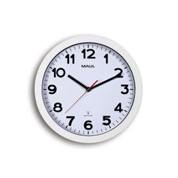 Maul Wanduhr Maulstep &Oslash; 30 x 5 cm funkgesteuert Kunststoff 1 x AA (1.5 V) wei&szlig;