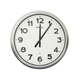 Maul Wanduhr Maulride &Oslash; 61 x 7.1 cm funkgesteuert Kunststoff 1 x AA (1.5 V) silber