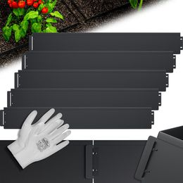 Gardebruk Beeteinfassung 5er-Set Schwarz Metall 5mx14cm