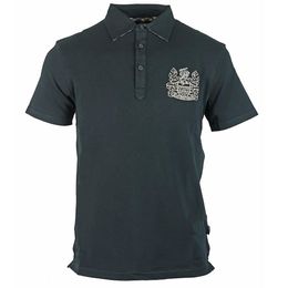 Aquascutum Aldis Logo Schwarzes Poloshirt